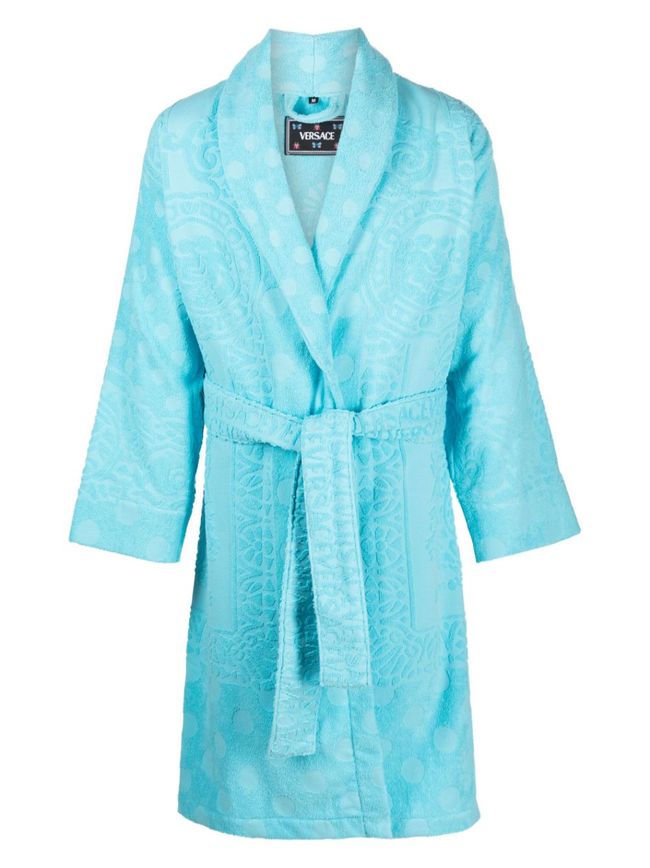 Barocco-print robe