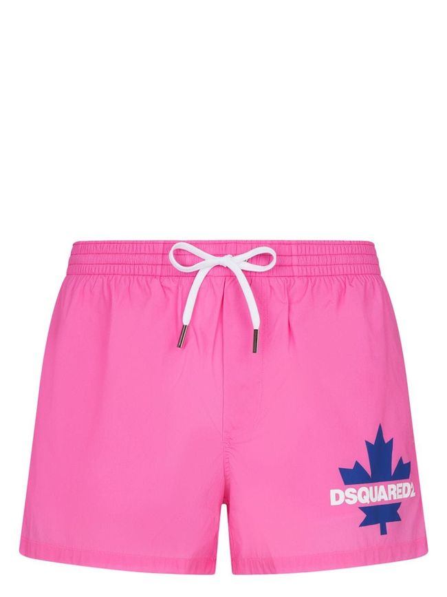 Stretch Swim Shorts With Logo