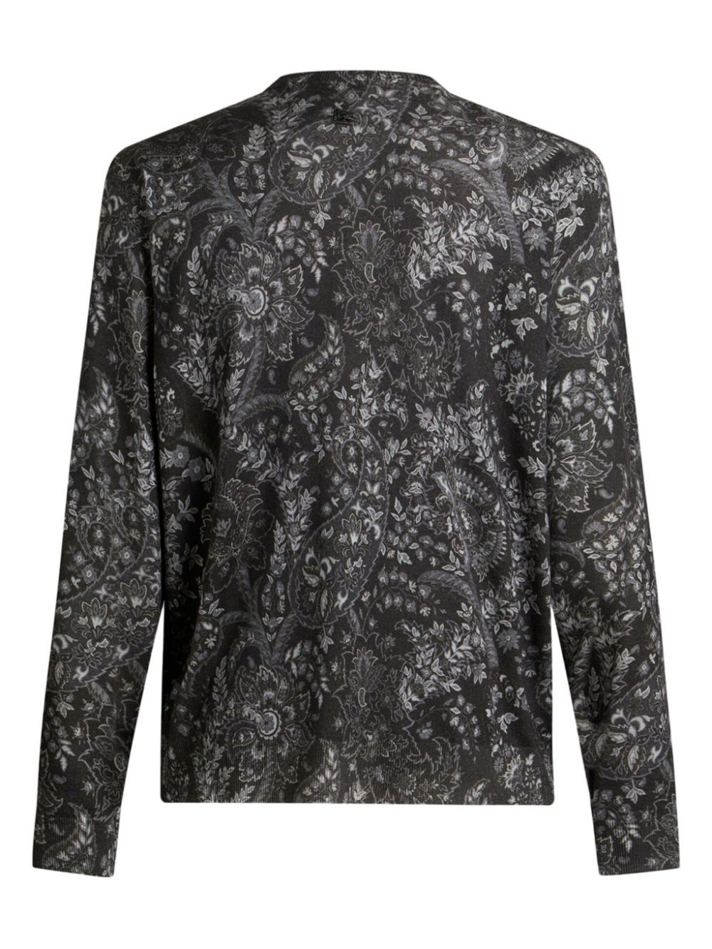 Maglia in seta e cashmere con stampa paisley