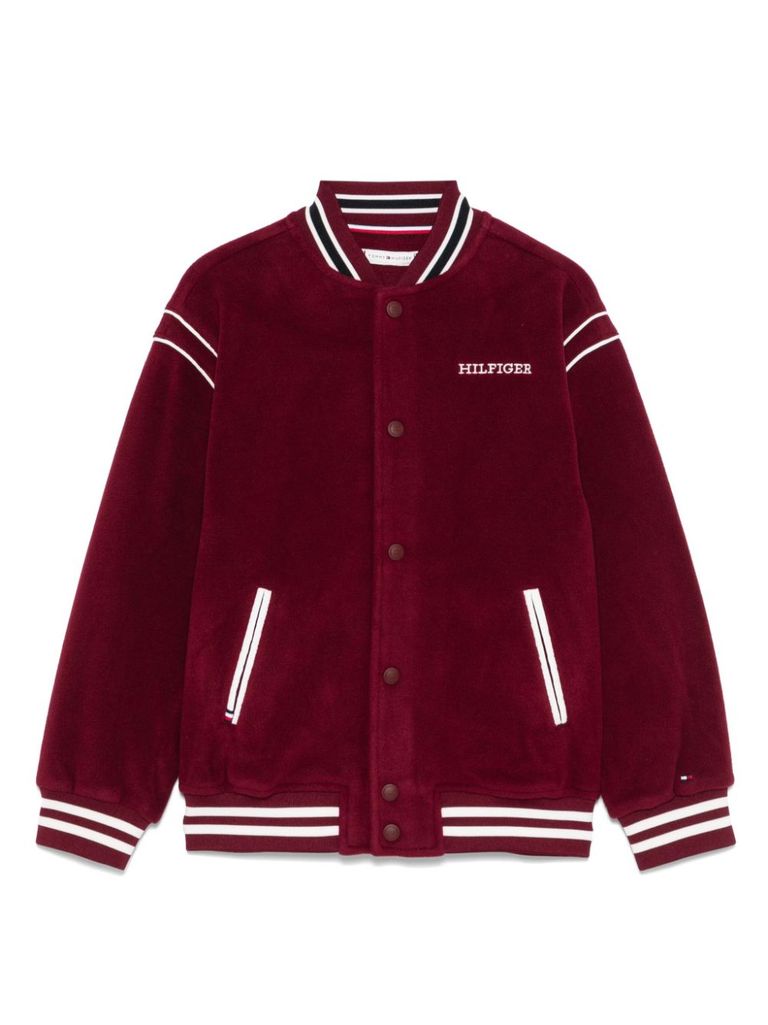 Red tommy hilfiger bomber jacket store